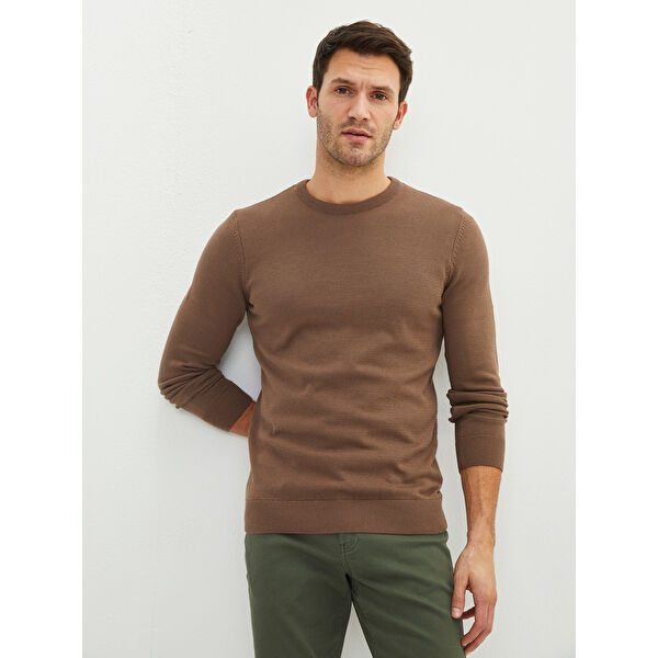 LCW BASIC Bisiklet Yaka Uzun Kollu İnce Erkek Triko Kazak