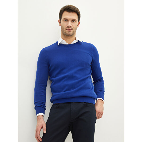 LCW BASIC Bisiklet Yaka Uzun Kollu İnce Erkek Triko Kazak