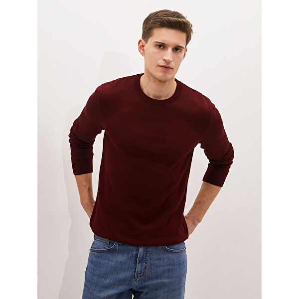 LCW BASIC Bisiklet Yaka Uzun Kollu İnce Erkek Triko Kazak