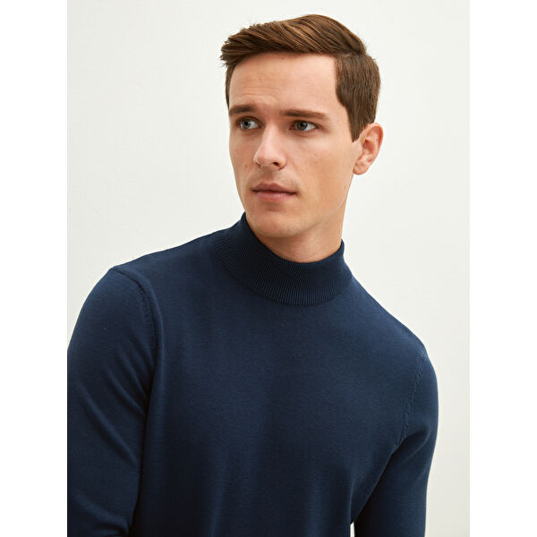 LCW BASIC Yarım Balıkçı Yaka Uzun Kollu Erkek Triko Kazak