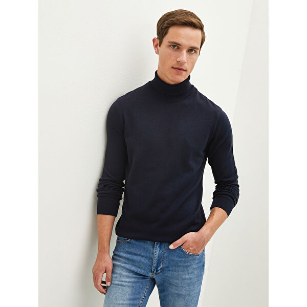 LCW BASIC Balıkçı Yaka Uzun Kollu İnce Erkek Triko Kazak