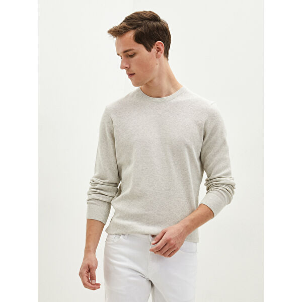 LCW BASIC Bisiklet Yaka Uzun Kollu İnce Erkek Triko Kazak