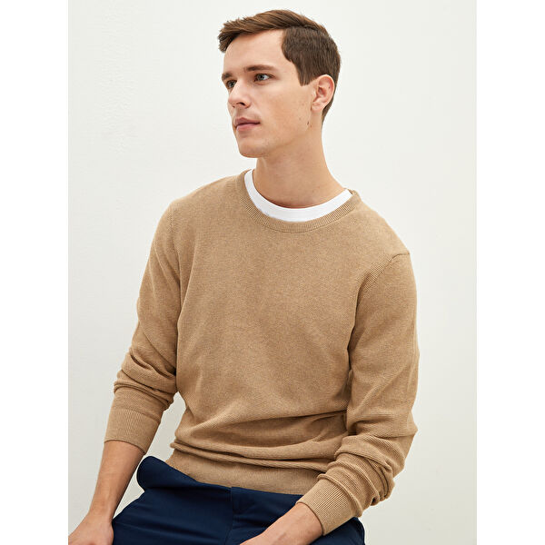 LCW BASIC Bisiklet Yaka Uzun Kollu İnce Erkek Triko Kazak