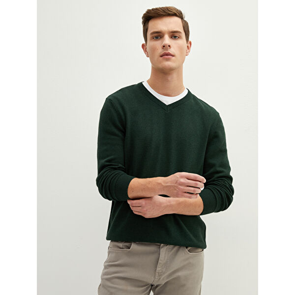 LCW BASIC V Yaka Uzun Kollu Basic İnce Erkek Triko Kazak LCW BASIC V Yaka Uzun Kollu Basic İnce Erkek Triko Kazak