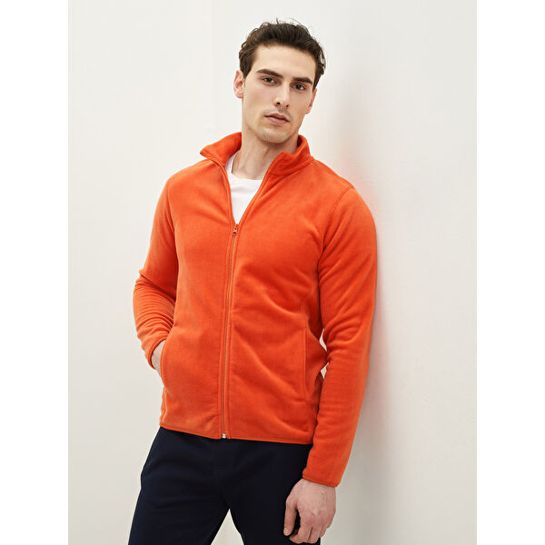 LCW BASIC Dik Yaka Uzun Kollu Polar Erkek Sweatshirt