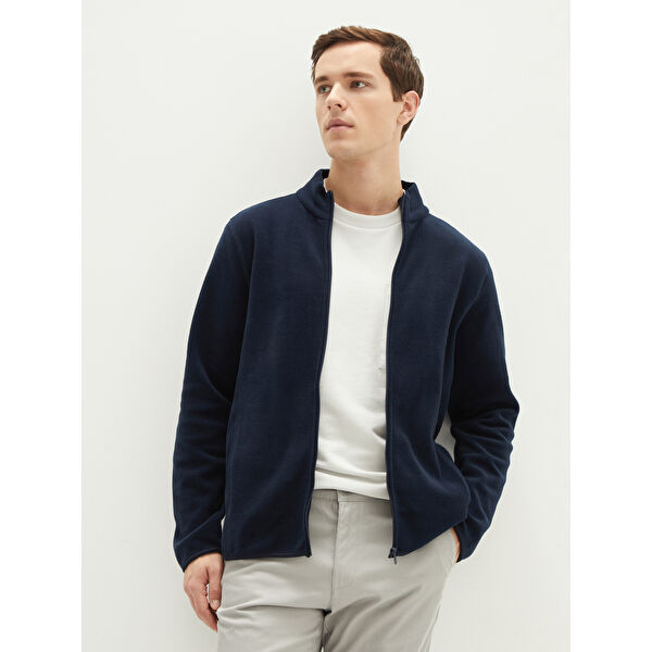 LCW BASIC Dik Yaka Uzun Kollu Polar Erkek Sweatshirt