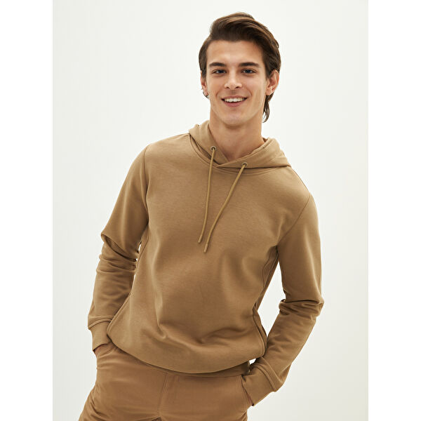 LCW BASIC Kapüşonlu Uzun Kollu Kalın Erkek Sweatshirt