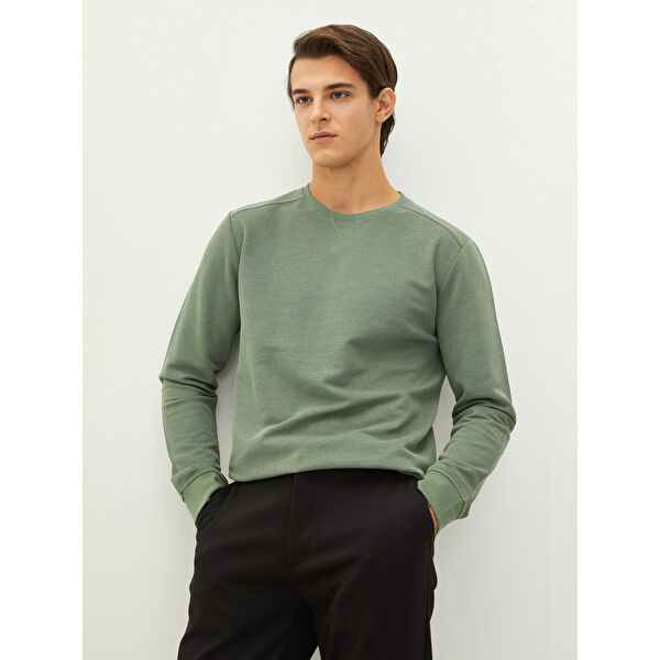 LCW BASIC Bisiklet Yaka Uzun Kollu Erkek Sweatshirt