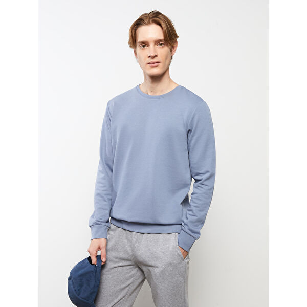 LCW BASIC Bisiklet Yaka Uzun Kollu Erkek Sweatshirt