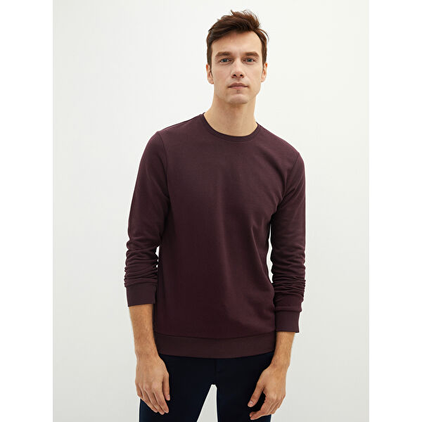 LCW BASIC Bisiklet Yaka Uzun Kollu Erkek Sweatshirt
