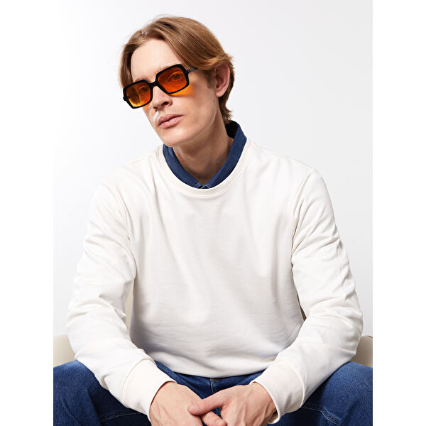 LCW BASIC Bisiklet Yaka Uzun Kollu Erkek Sweatshirt