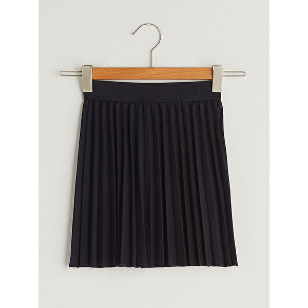 Beli Lastikli Pileli Kız Çocuk Etek