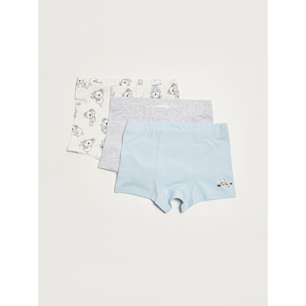 Beli Lastikli Baskılı Erkek Bebek Boxer 3'lü