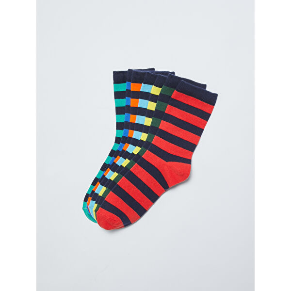 Çizgili Erkek Çocuk Soket Çorap 7'li
