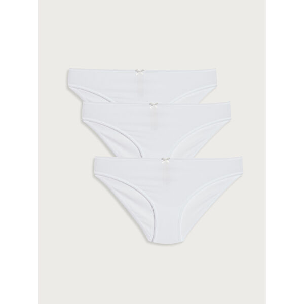 LCW DREAM Fiyonk Detaylı Pamuklu Klasik Külot 3'lü Paket LCW DREAM Fiyonk Detaylı Pamuklu Klasik Külot 3'lü Paket