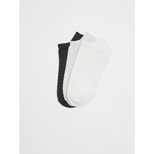 LCW DREAM Parlak Sim Detaylı Pamuklu Kadın Patik Çorap 3'lü Paket LCW DREAM Parlak Sim Detaylı Pamuklu Kadın Patik Çorap 3'lü Paket