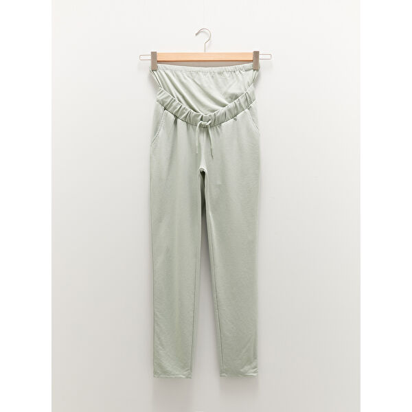 Karın Panelli Düz Cep Detaylı Hamile Jogger Eşofman Altı