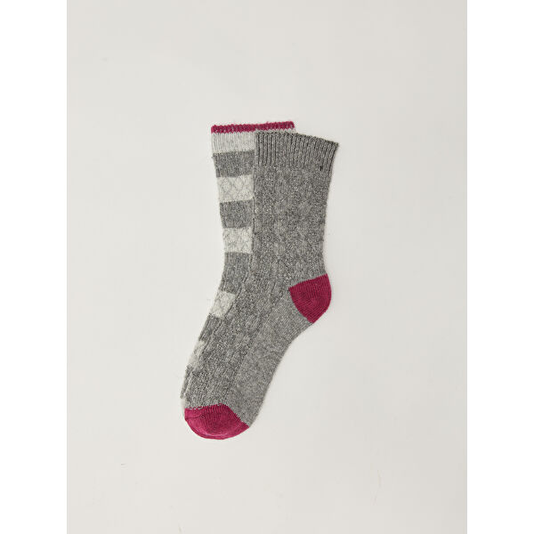 LCW DREAM Çizgili Soket Çorap 2'li Paket