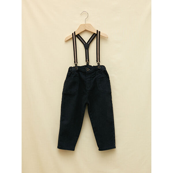 LCW GREEN Beli Lastikli Basic Erkek Bebek Jean Pantolon ve Pantolon Askısı 2'li Takım LCW GREEN Beli Lastikli Basic Erkek Bebek Jean Pantolon ve Pantolon Askısı 2'li Takım