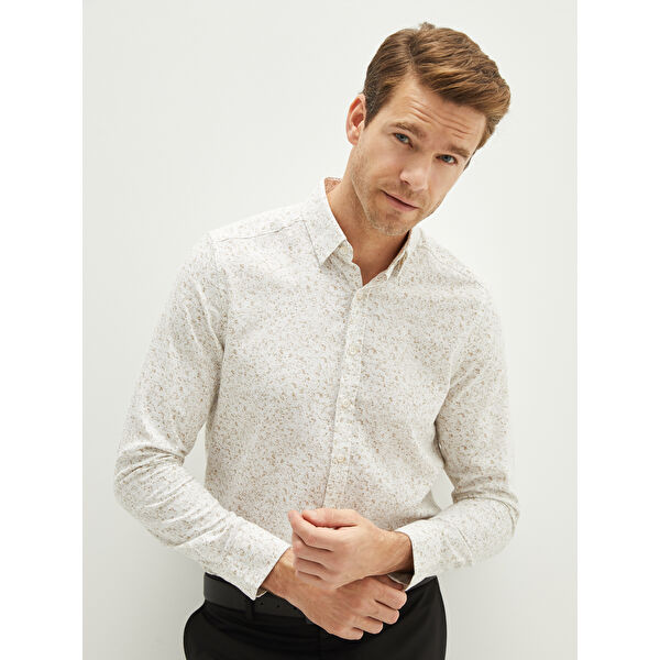 LCW CLASSIC Slim Fit Uzun Kollu Desenli Oxford Erkek Gömlek LCW CLASSIC Slim Fit Uzun Kollu Desenli Oxford Erkek Gömlek
