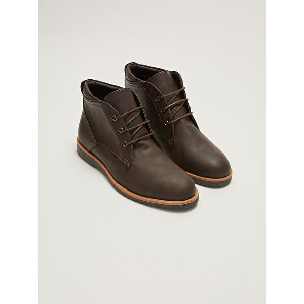 Örme Astarlı Bağcıklı Erkek Bilek Boy Bot