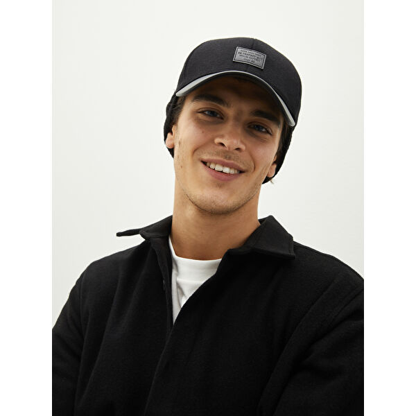 Etiket Baskılı Erkek Kep Şapka