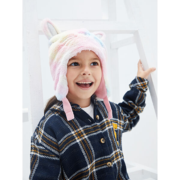 Kız Çocuk Nakışlı Kar Şapkası