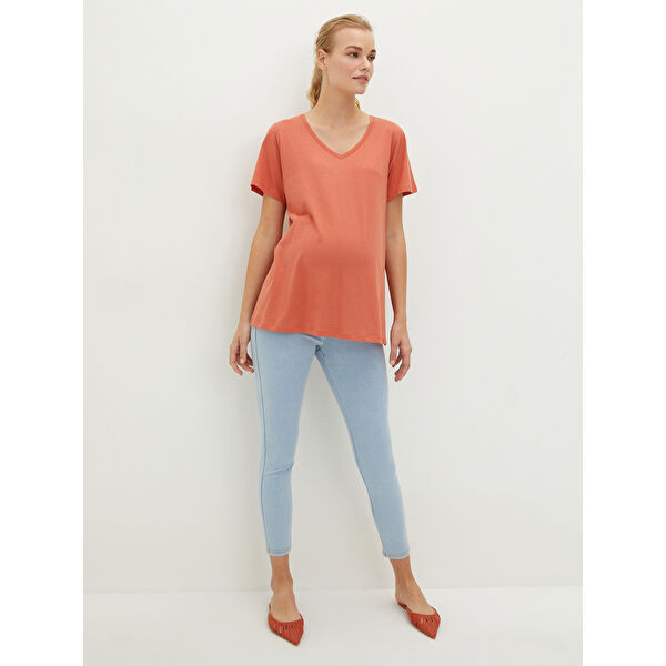 Karın Panelli Düz Cep Detaylı Hamile Tayt Karın Panelli Düz Cep Detaylı Hamile Tayt