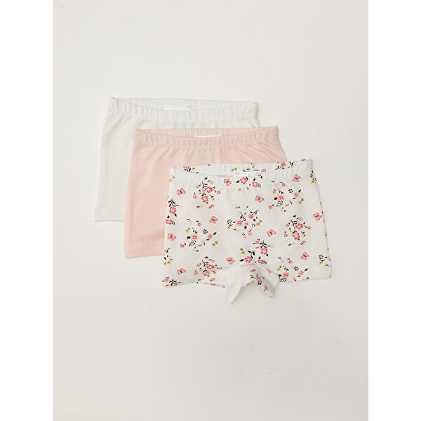 Beli Lastikli Kız Bebek Boxer 3'lü