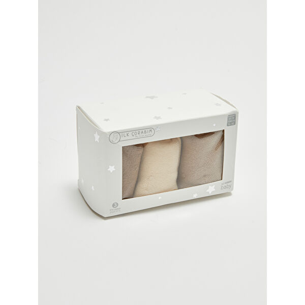 Basic Erkek Bebek Kutulu Soket Çorap 3'lü