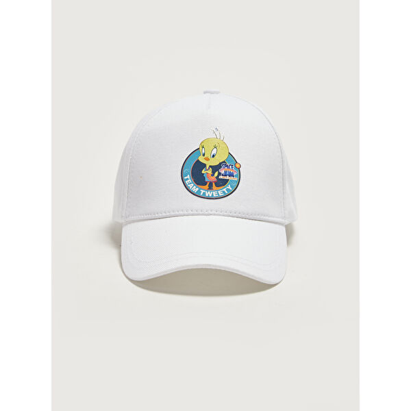 Kız Çocuk Tweety Baskılı Kep Şapka