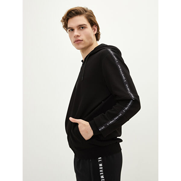 LCW CASUAL Kapüşonlu Uzun Kollu Fermuarlı Erkek Spor Hırka