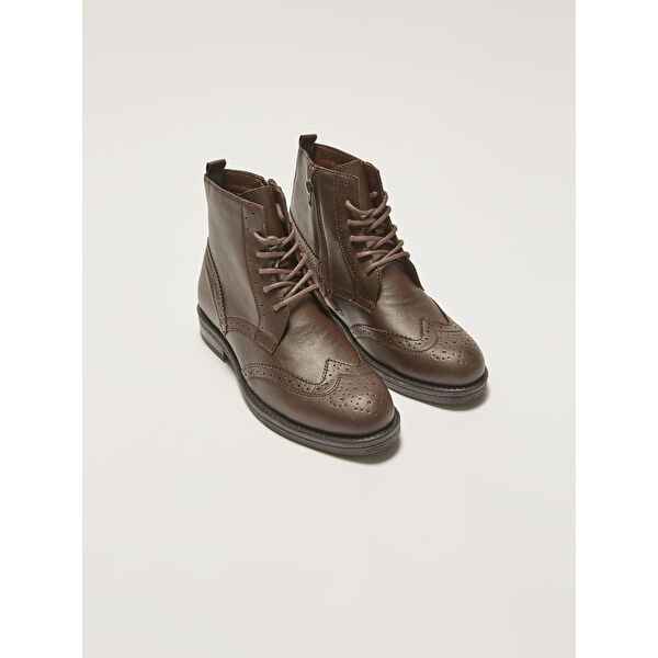 Bağcıklı Fermuarlı Dekoratif Dikişli Bilek Boy Erkek Bot