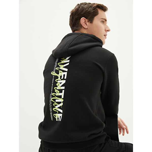 LCW CASUAL Kapüşonlu Uzun Kollu Baskılı Kalın Erkek Sweatshirt LCW CASUAL Kapüşonlu Uzun Kollu Baskılı Kalın Erkek Sweatshirt