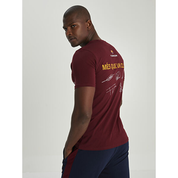 LCW SPORTS Bisiklet Yaka Kısa Kollu Barcelona Baskılı Penye Erkek Taraftar Tişört