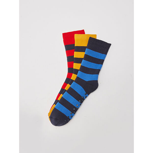 Çizgili Erkek Çocuk Kalın Havlu Soket Çorap 3'lü