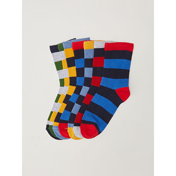 Çizgili Erkek Çocuk Soket Çorap 7'li