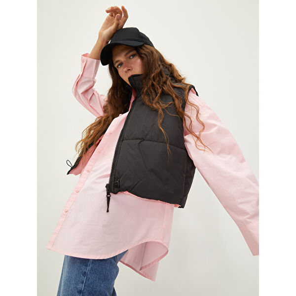 LCW CASUAL Dik Yaka Düz Cep Detaylı Çift Taraflı Kadın Şişme Yelek