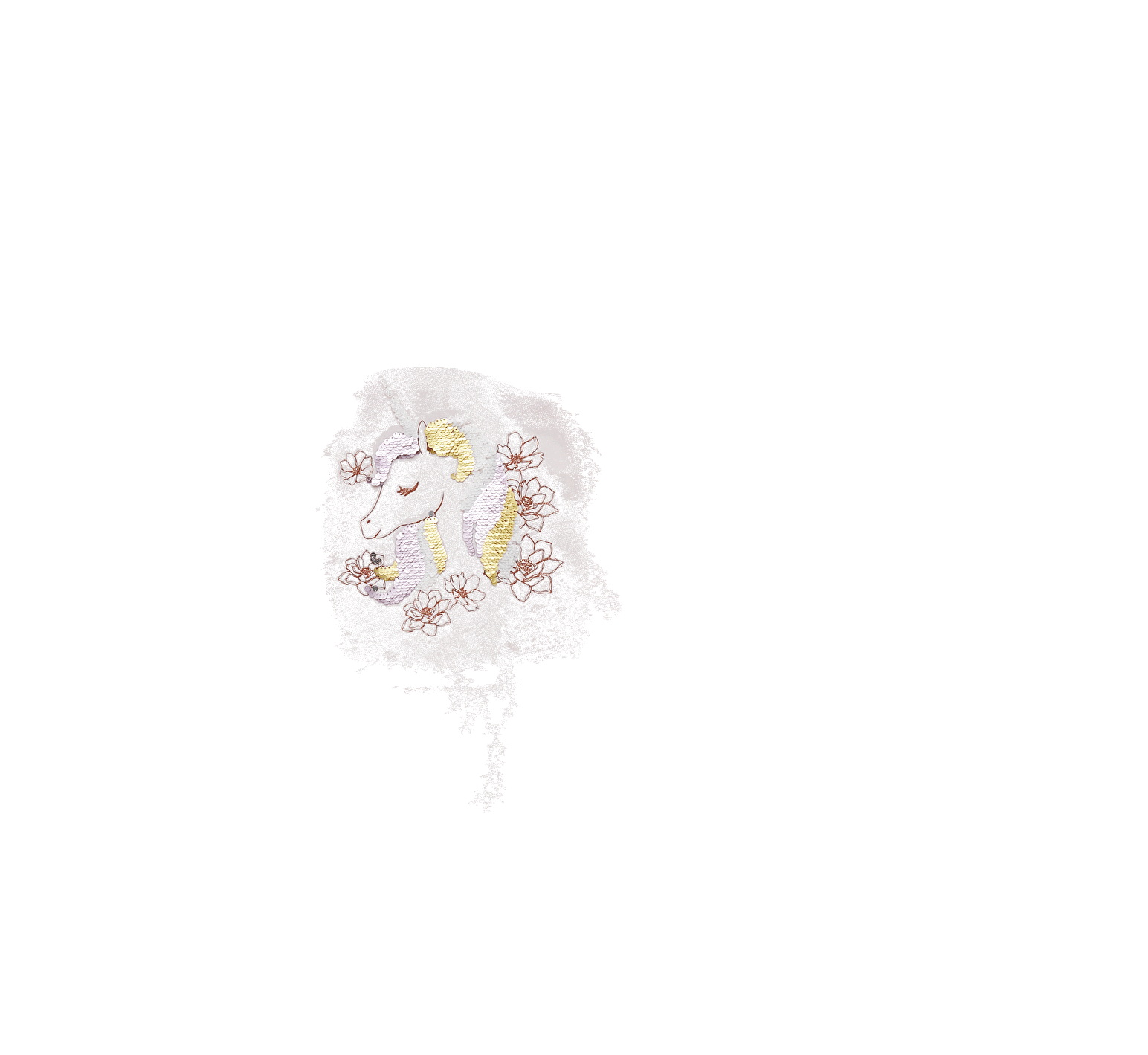 Bisiklet Yaka Baskılı Çift Yönlü Payetli Uzun Kollu Kız Çocuk Tişört