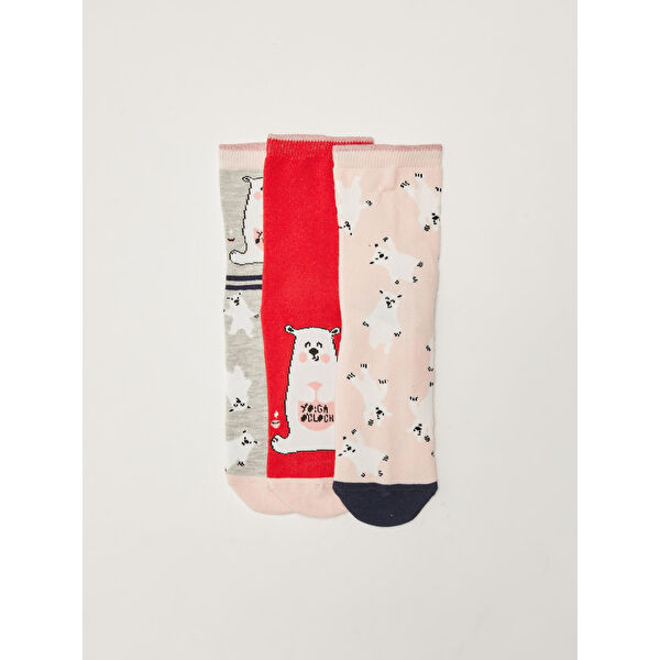 Desenli Kadın Soket Çorap 3'lü Paket