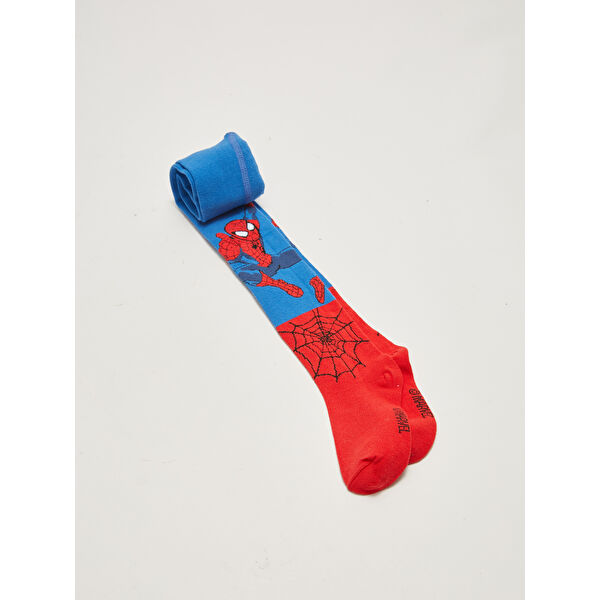 Spiderman Desenli Erkek Çocuk Külotlu Çorap