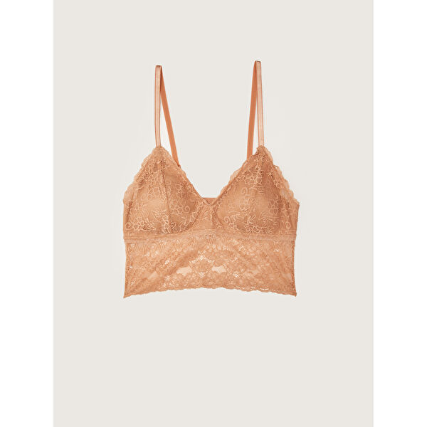 Balensiz Dolgusuz Dantel Detaylı Sütyen