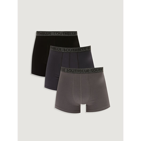 Standart Kalıp Esnek Kumaş Erkek Boxer 3'lü Standart Kalıp Esnek Kumaş Erkek Boxer 3'lü
