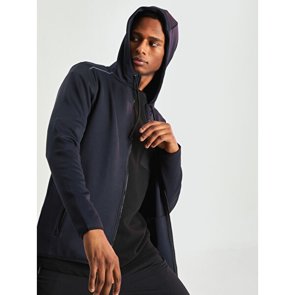 Slim Fit Kapüşonlu Erkek Spor Hırka Slim Fit Kapüşonlu Erkek Spor Hırka