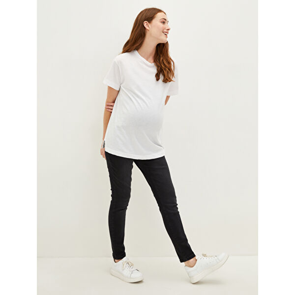 Karın Panelli Skinny Fit Cep Detaylı Hamile Rodeo Jean Pantolon