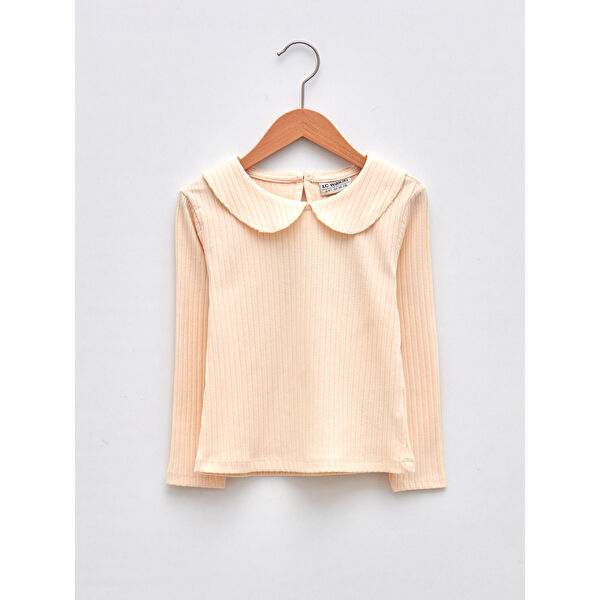 Bebe Yaka Basic Uzun Kollu Kız Çocuk Tişört Bebe Yaka Basic Uzun Kollu Kız Çocuk Tişört