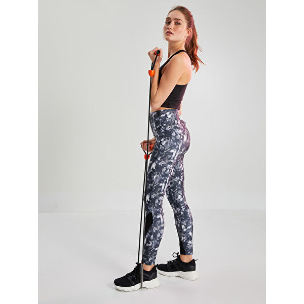 LCW ACTIVE Beli Lastikli Desenli Kadın Spor Tayt LCW ACTIVE Beli Lastikli Desenli Kadın Spor Tayt