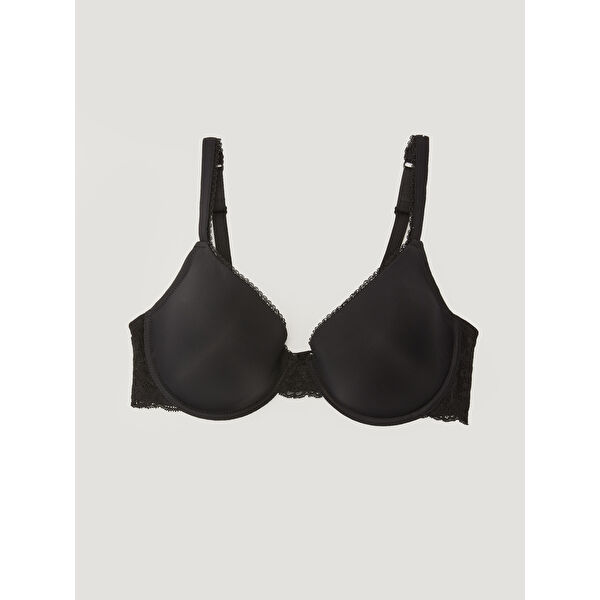 Balenli Dolgusuz Dantel Detaylı Sütyen