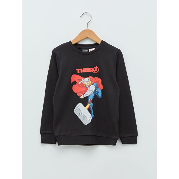 Bisiklet Yaka Thor Baskılı Uzun Kollu Erkek Çocuk Sweatshirt Bisiklet Yaka Thor Baskılı Uzun Kollu Erkek Çocuk Sweatshirt