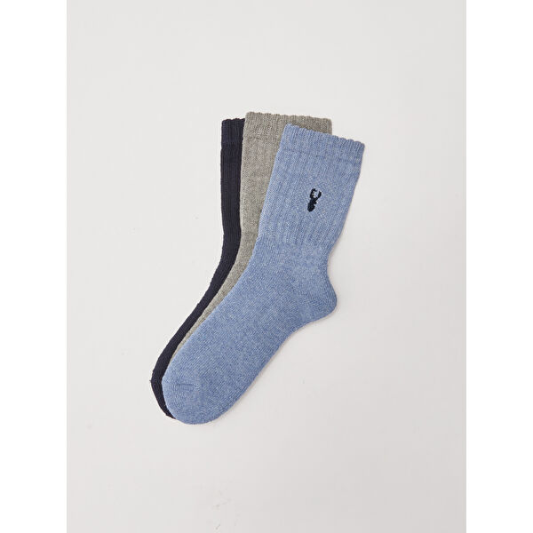 Nakışlı Erkek Çocuk Soket Çorap 3'lü